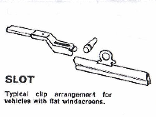 408: Tandem wiper assembly - Post-war pattern, chrome finish for ...