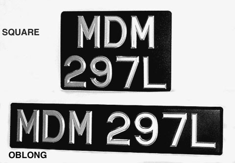 NPK: vehicle number plate - silver digit - Number Plates - Accessories ...