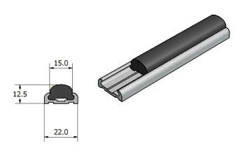 237: 22mm aluminium strip with rubber insert - Tread Strip ...