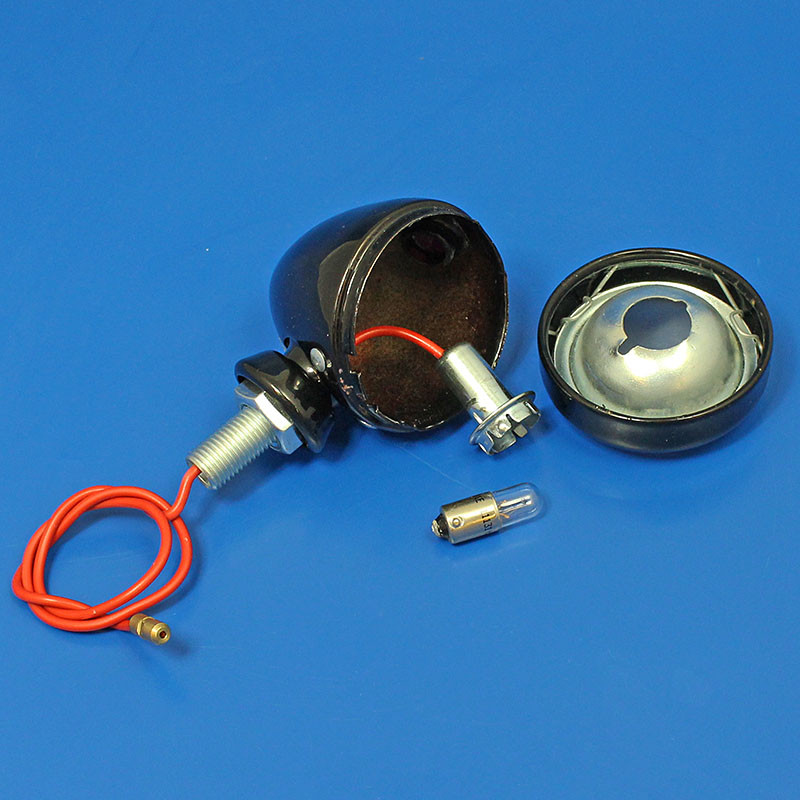 918-RB: Side lamp LD109 pattern (round base) - Gloss black powder coat ...