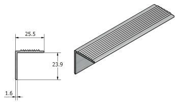 594: aluminium strip fluted angle - Aluminium Strip - Coachfittings and ...