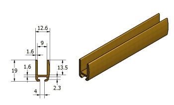 709: brass channel U - Brass Channel - Coachfittings and Body Parts ...